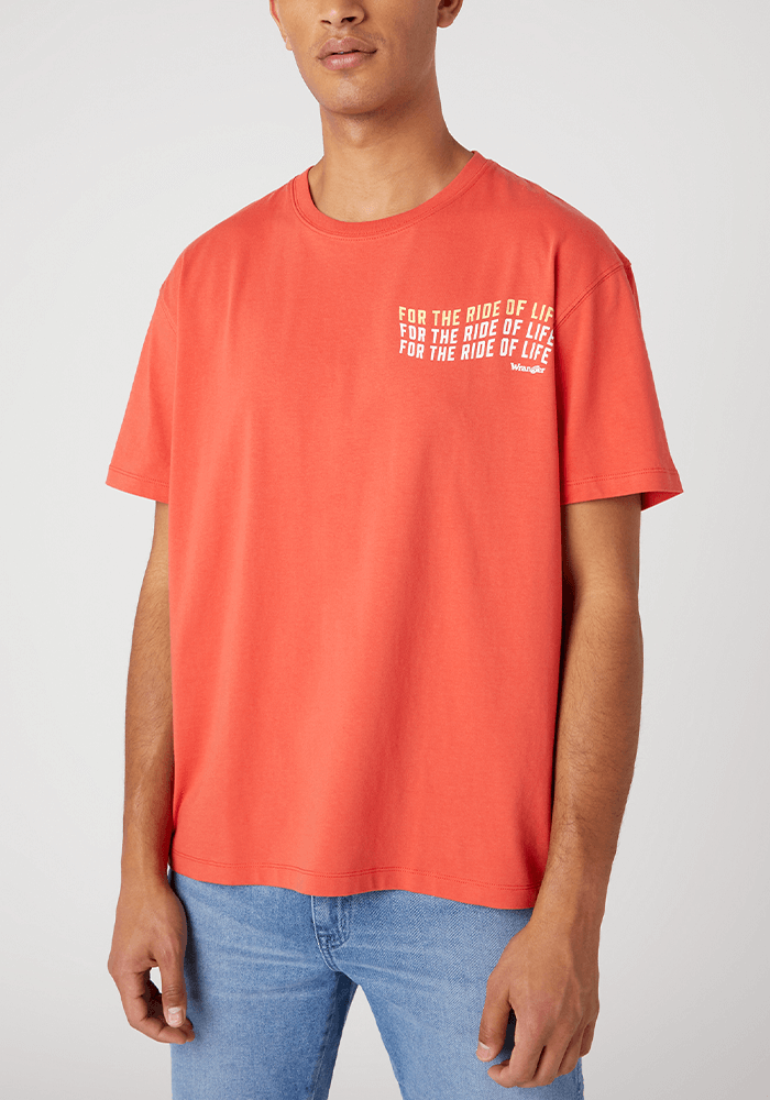 Polera Hombre Slogan Sign Off Tee Paprika - Wrangler Chile