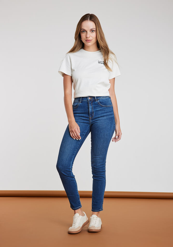 Jeans Mujer Tiro Alto Skinny High Rise Vintage Blue - Wrangler Chile